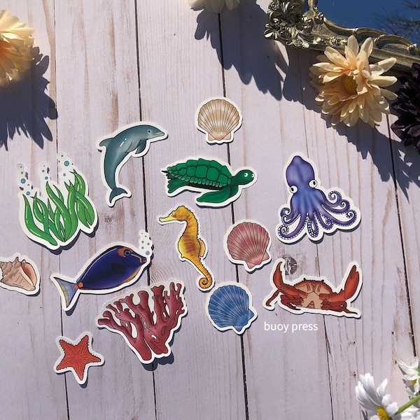 Ocean Creatures Stickers - Etsy