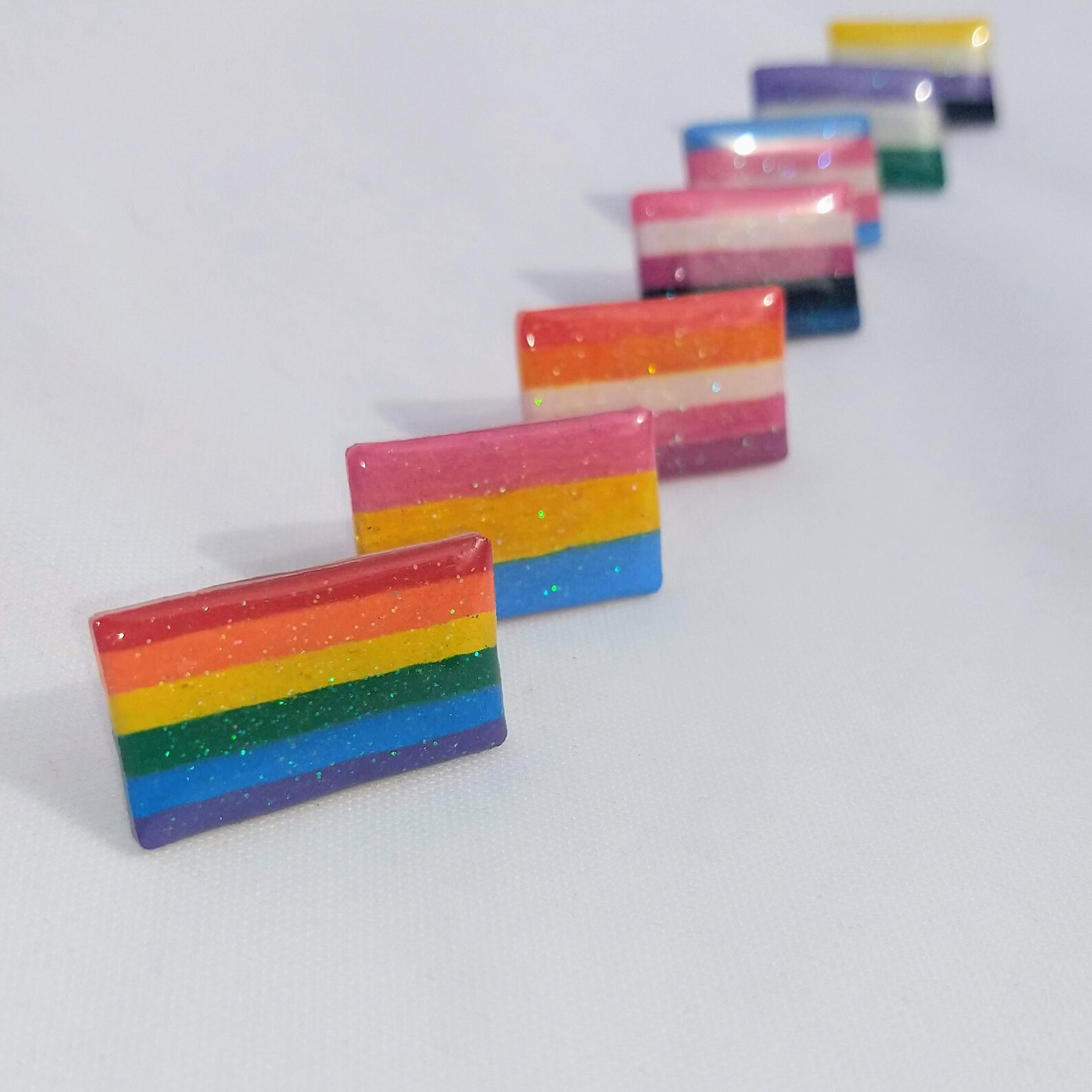 LGBTQ Flag Pins Glitter Resin Pin Pride Colored Frog | Etsy