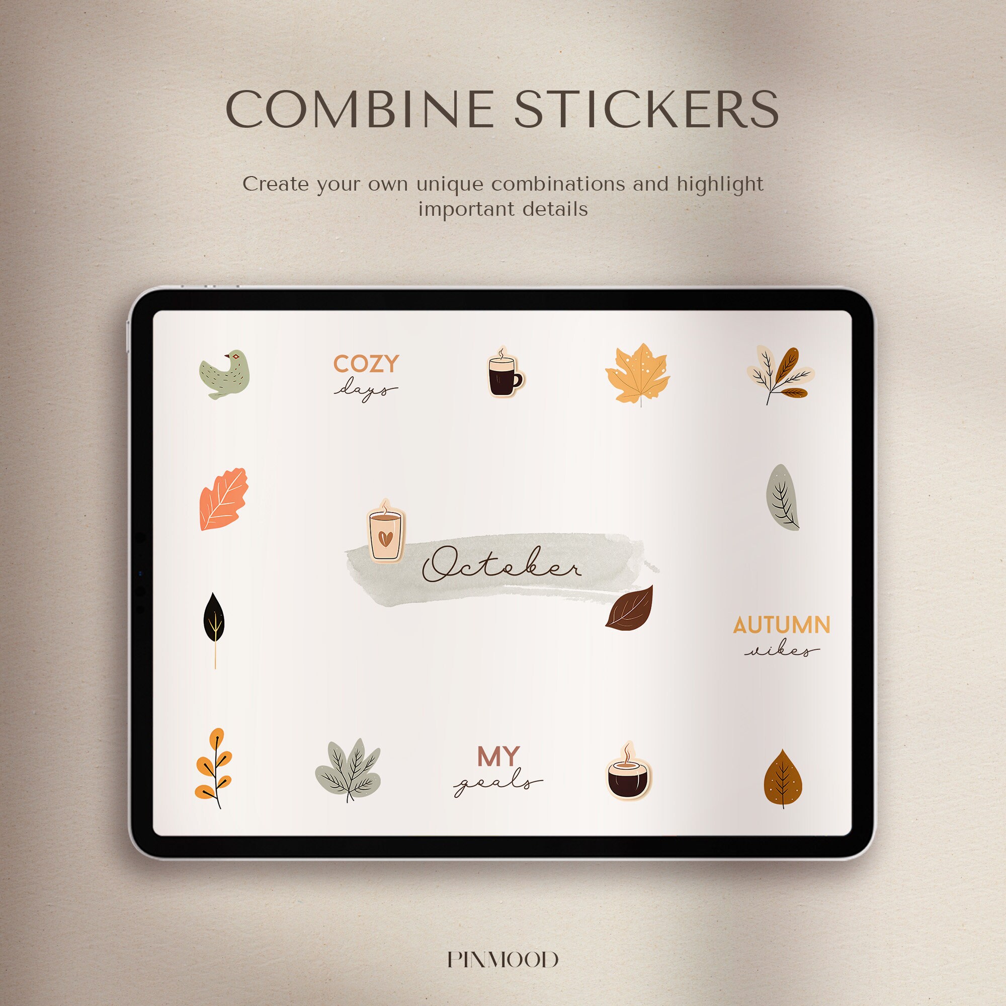 Fall Aesthetic Digital Stickers Autumn Icons Goodnotes Stickers Digital ...