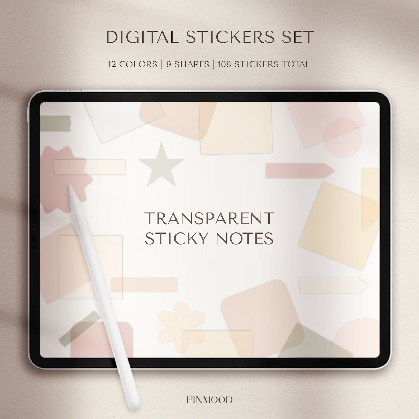 Transparent Digital Planner Stickers Functional PNG Digital Stickers ...