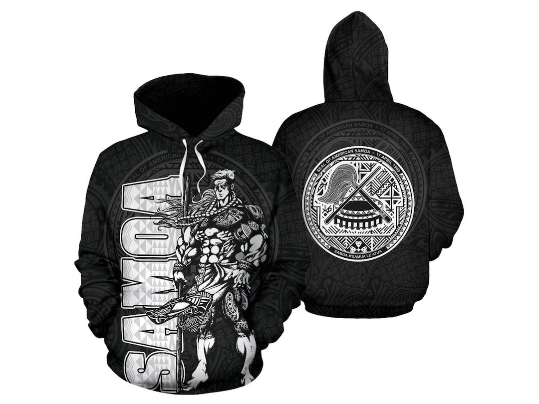 American Samoa Hoodie Polynesian Design Hoodie Samao Warrior - Etsy