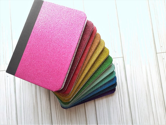 Bold Glitter Mini Notebook Small Journal Little Composition - Etsy