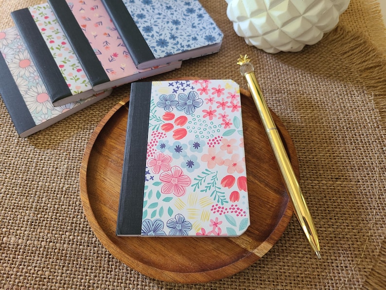 Floral Pattern Mini Notebooks, Small Journal, Little Composition Book ...