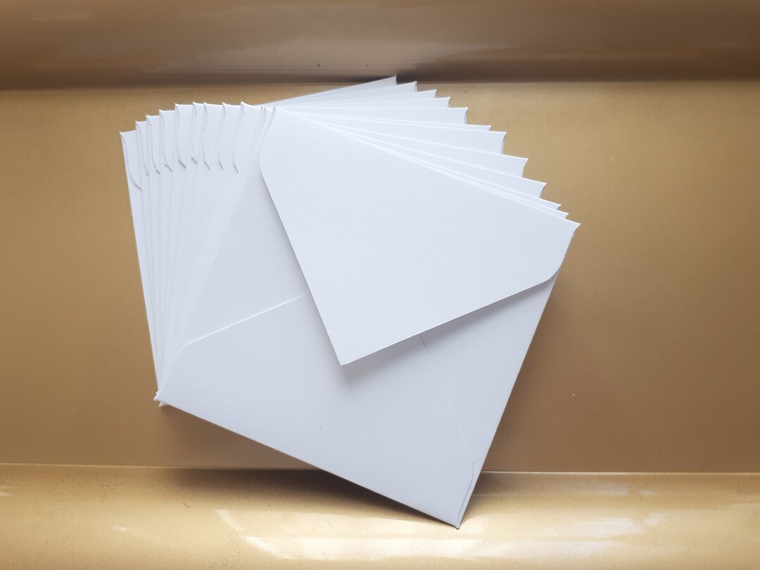 White Mini Envelope Set, Blank Inserts, Gift Enclosure, Small Cards, 3 ...