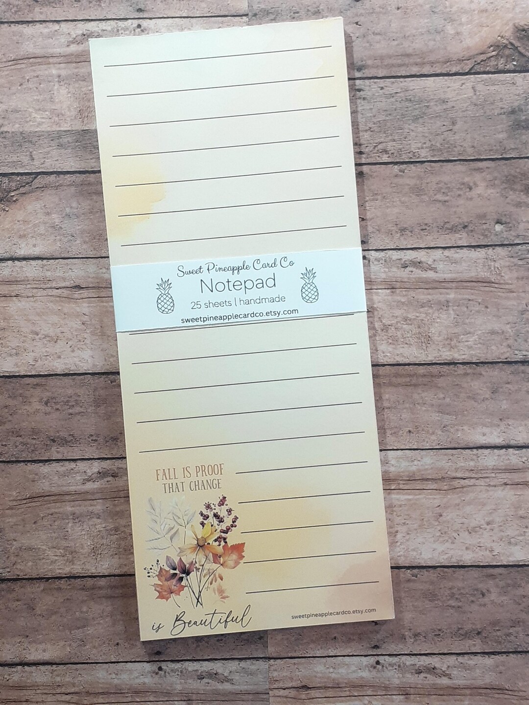 Fall is Proof That Change is Beautiful Notepad, to Do List, Handmade ...