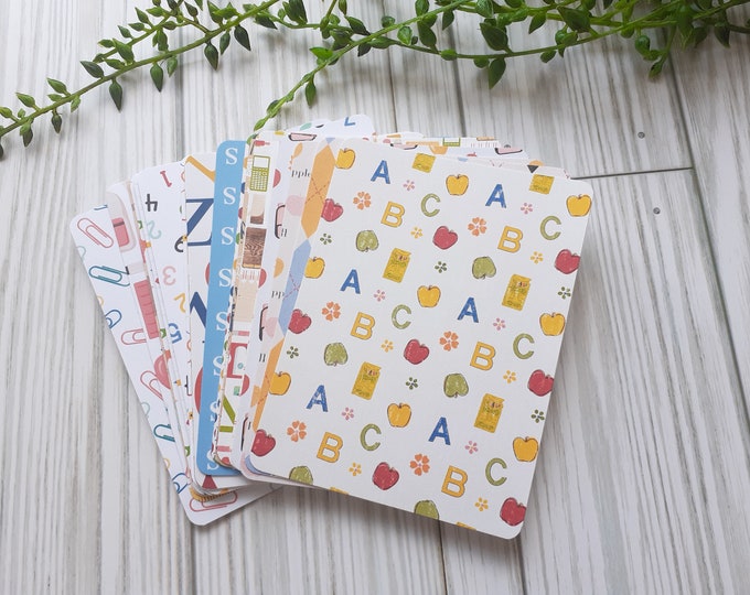 Back to School Journal Cards, Plain, Scrapbooking, Card Making, Planner ...