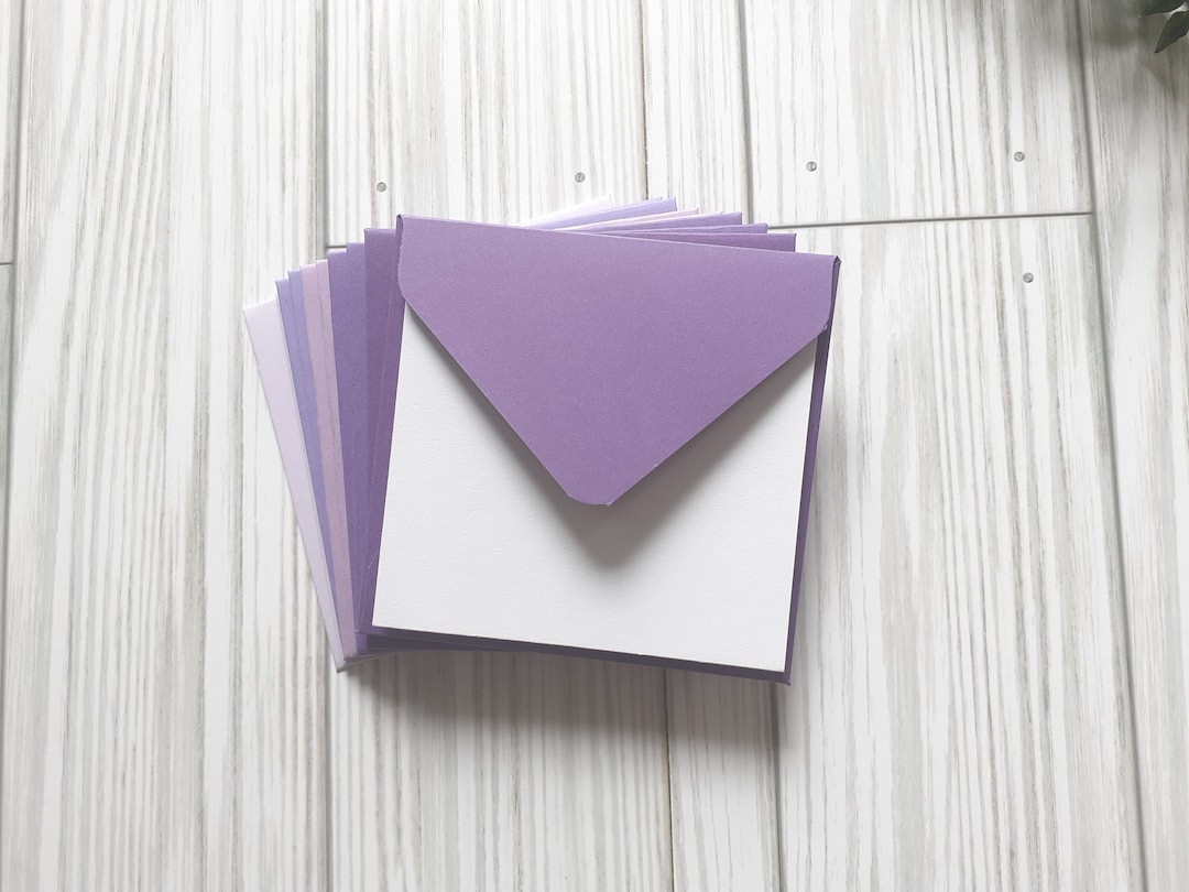 Purple Passions Mini Envelopes, Pastel Colors, Set of 10, 3" X 3 ...