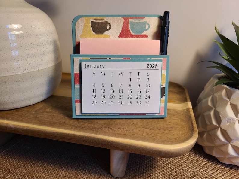 2026 Kitchen Stand Mixer Calendar, Sticky Note Holder, Desktop ...