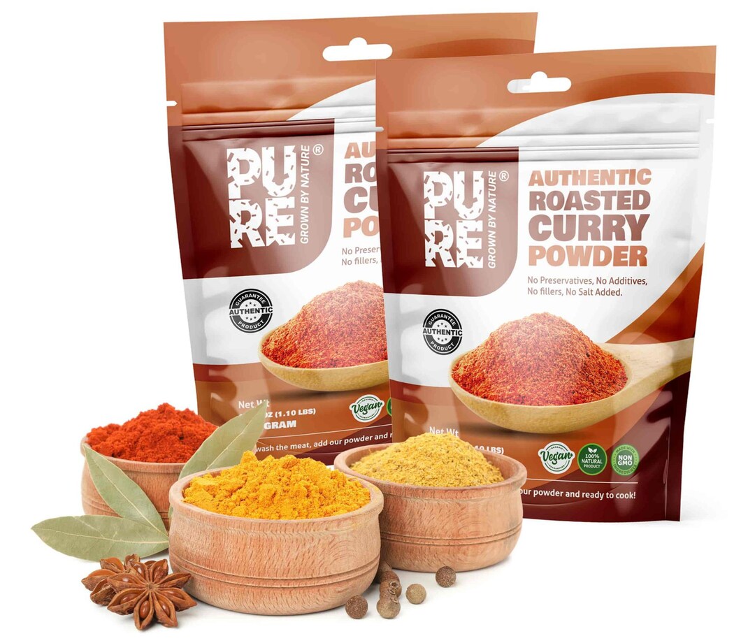 PURE Authentic Roasted Curry Powder – 500g , Fresh Natural Roasted ...
