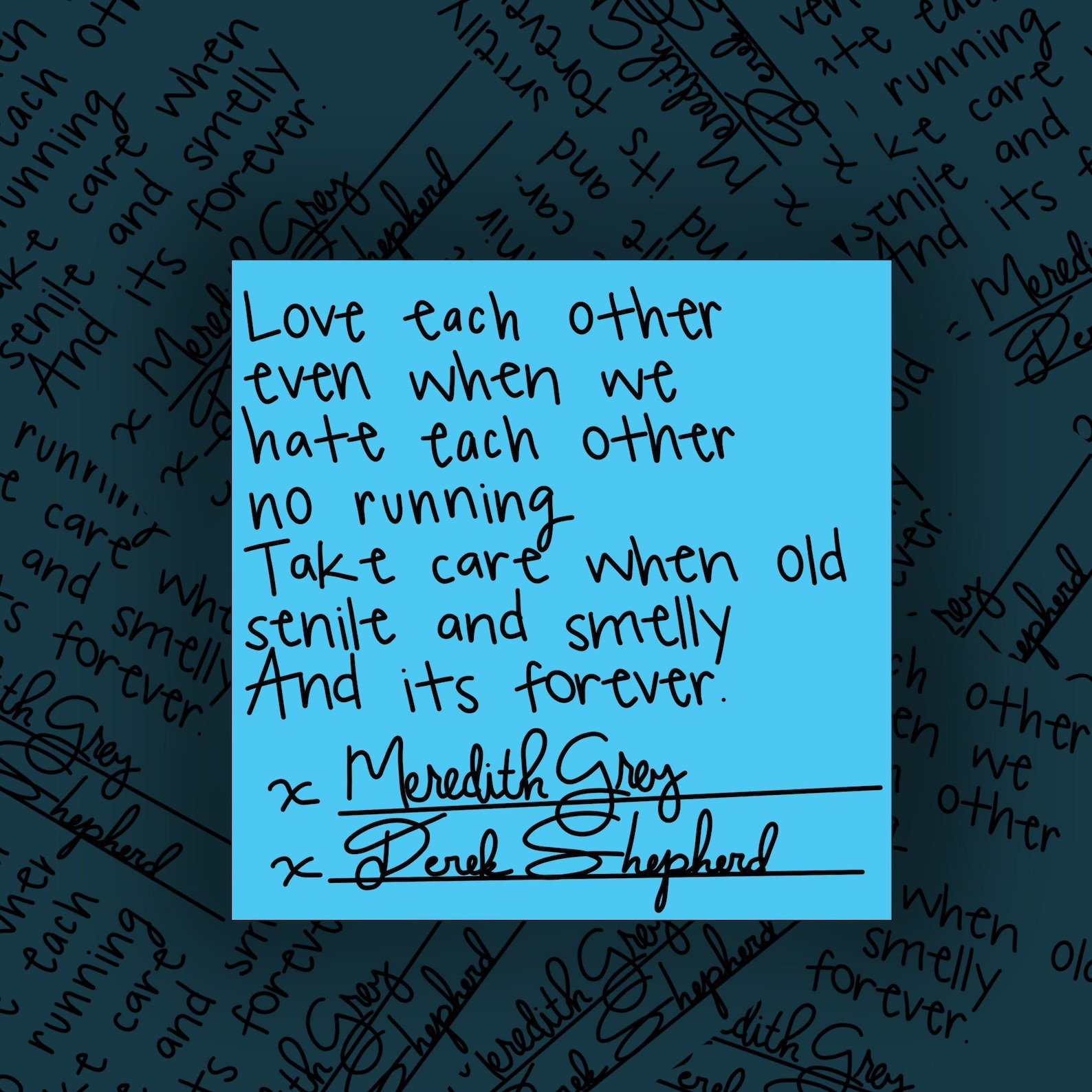 Grey's Anatomy Post It Note Sticker | Cute Stickers | Stickers for ...