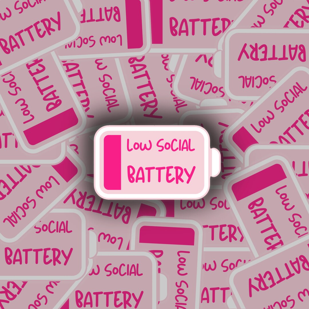 Low Social Battery - Etsy
