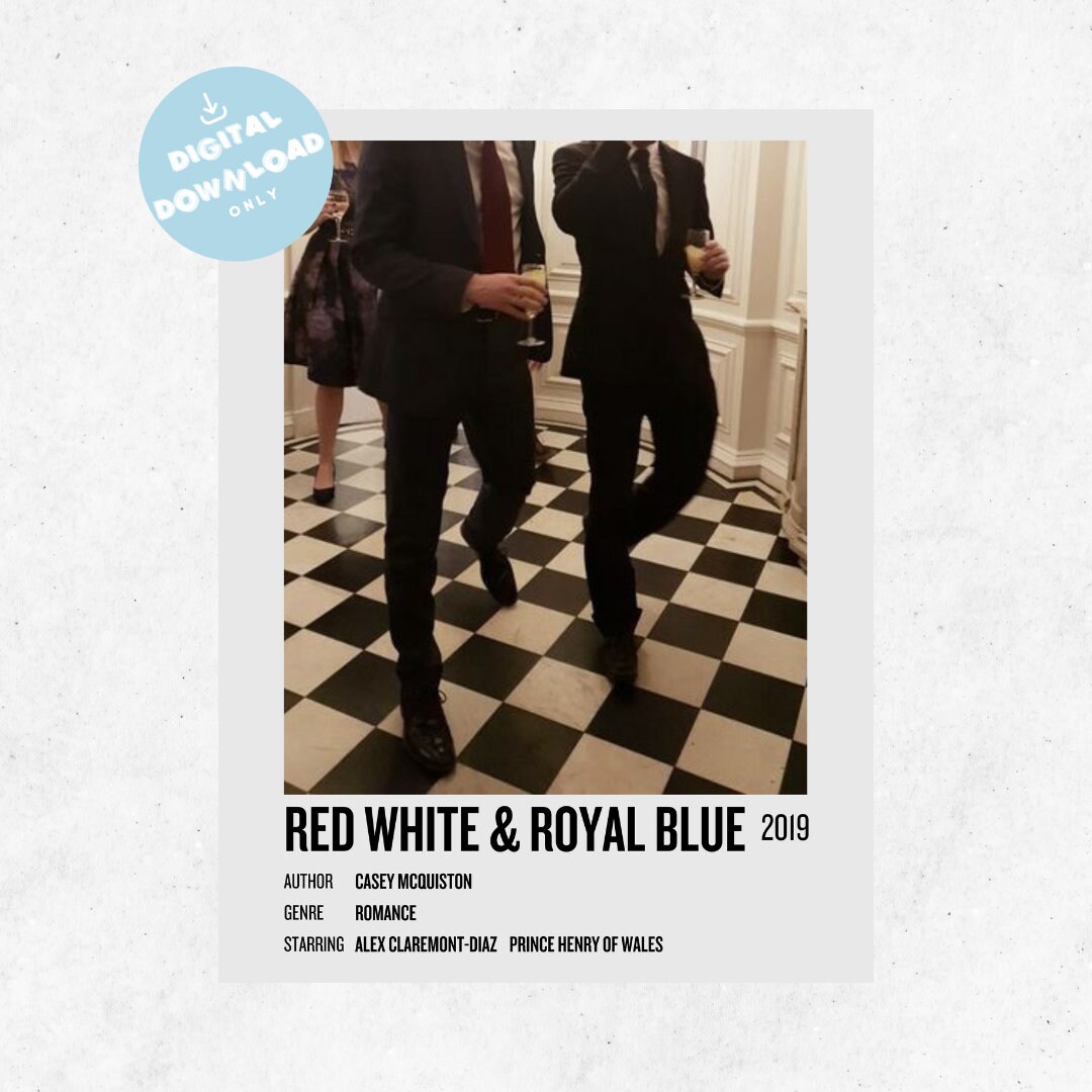 Red White & Royal Blue Poster, Minimalist Book Art (digital Download ...