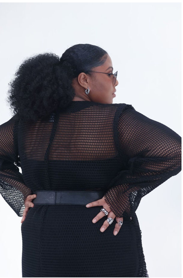 The Kenesha PLUS SIZE Mesh Jacket - Etsy