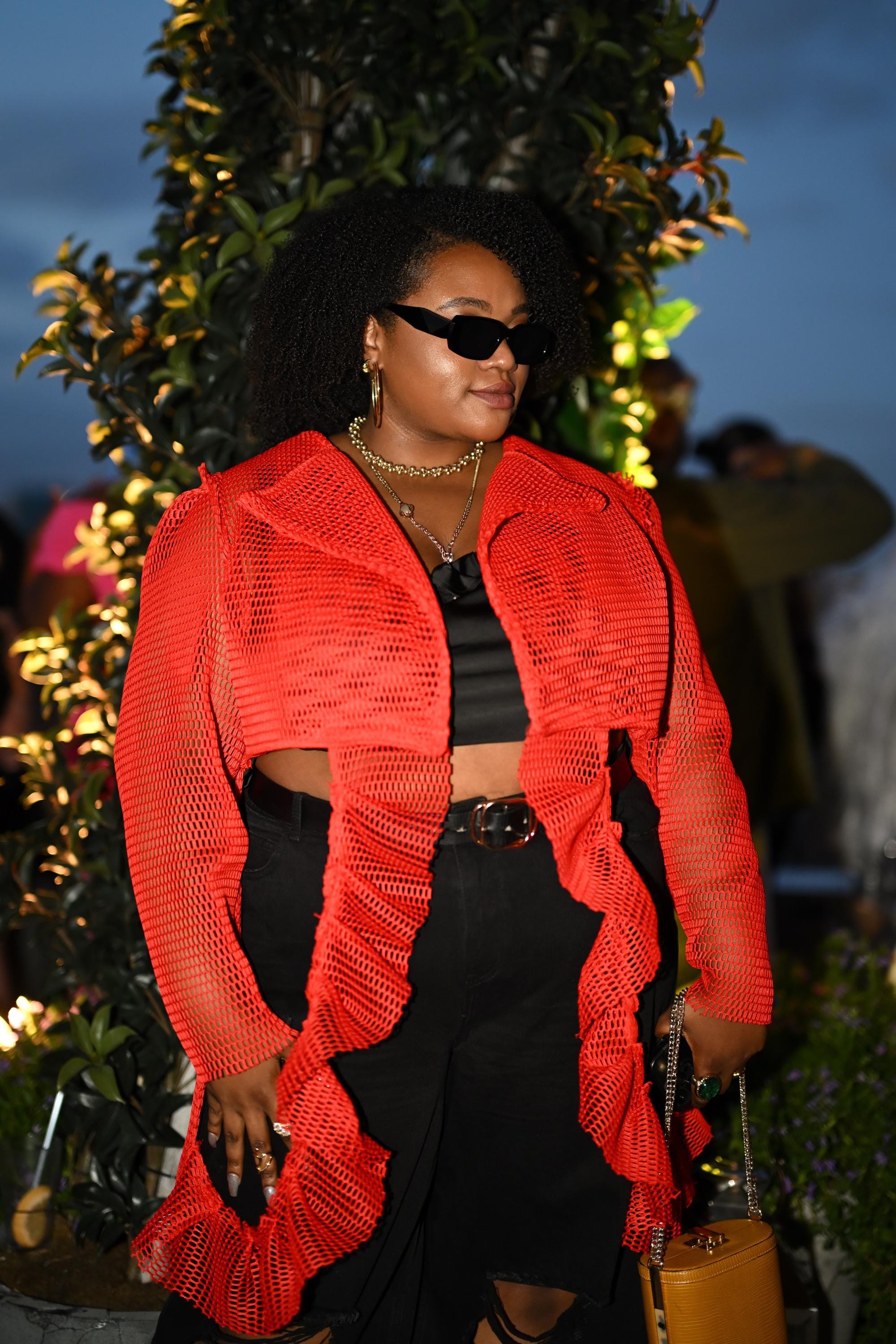 The Soph 2.0 Plus Size Fish Net Top With Ruffles Connecting the Front ...