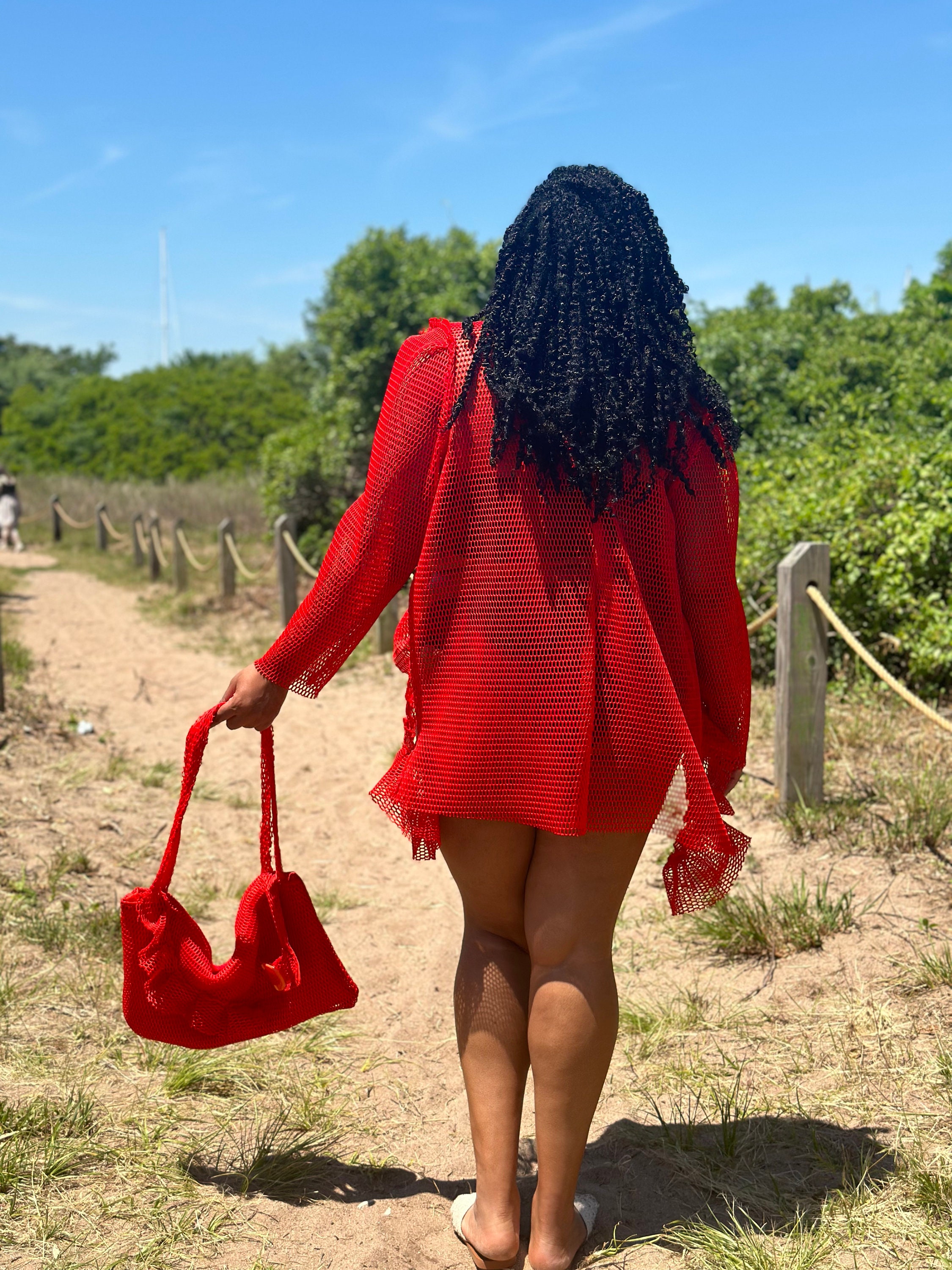 The Soph 2.0 Plus Size Fish Net Top With Ruffles Connecting the Front ...