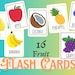 16 Fruit Flash Cards, Printable Flash Cards, Fruit, Educational - Etsy