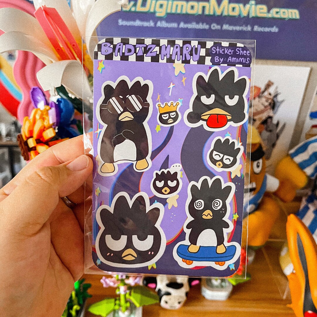 Badtz Maru Sanrio Sticker Sheet Glossy Vinyl - Etsy