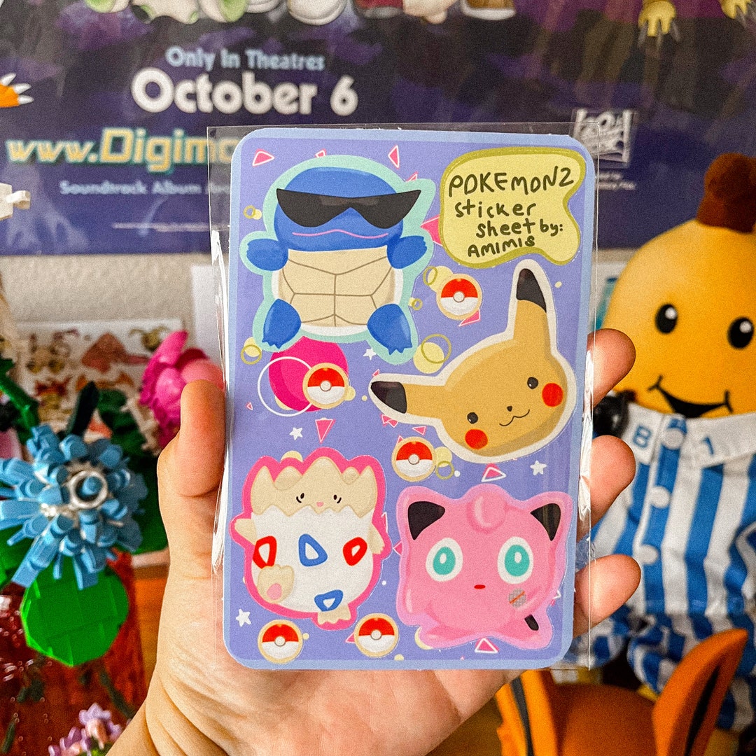 Cute Pokemon Sticker Sheet Glossy Vinyl - Etsy