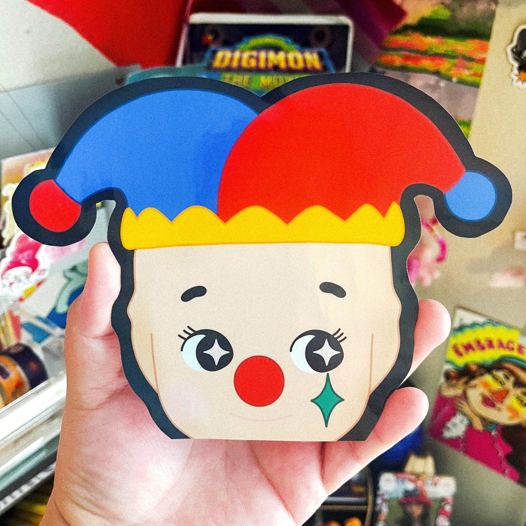 Sonny Angel Inspired Clown Peeker Vinyl Glossy Decal - Etsy