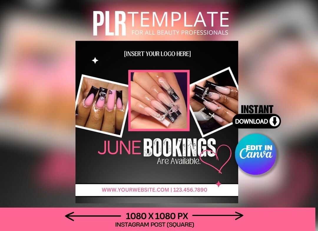 Booking Open Availability Monthly Book Now Canva Editable Social Media ...