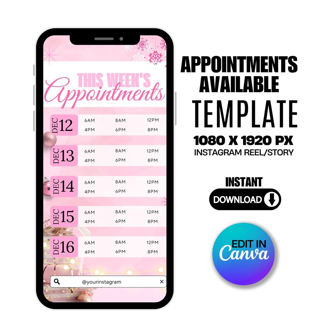 Editable Book Now Flyer, DIY Appointments Available Template, Premade Flyer Template, Hair ...