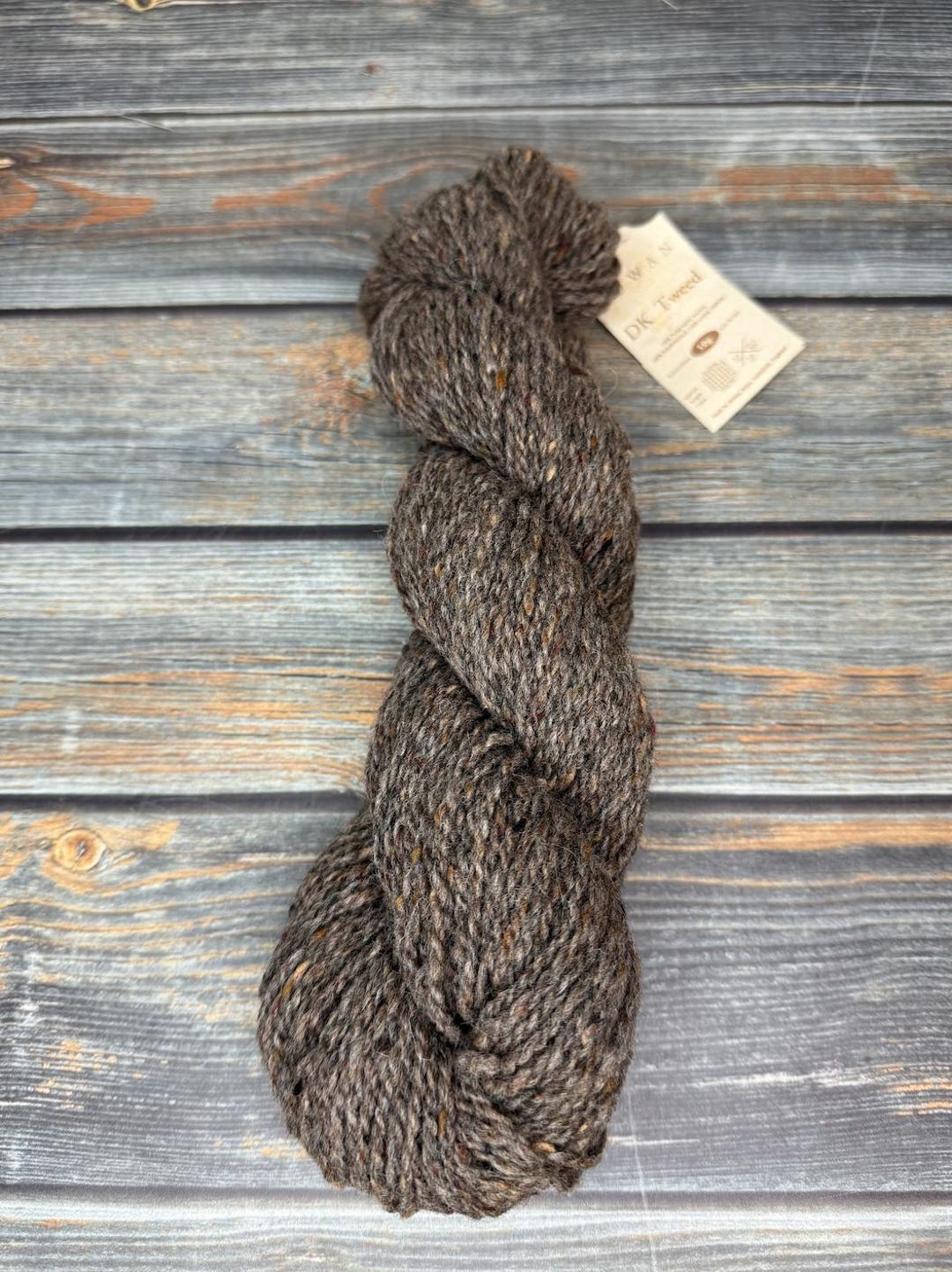 Vintage Rowan DK Tweed Yarn Marled Brown Gray Wool - Etsy