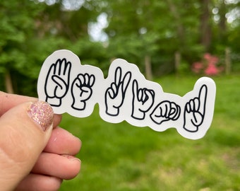 Sign Language Stickers / ASL Decals / ASL Sticker Pack / Inspirational ...