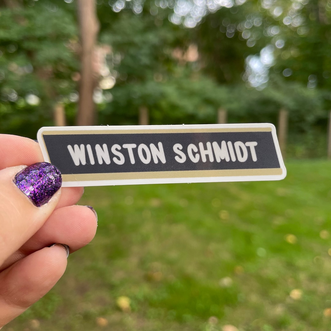 Winston Schmidt Nameplate New Girl Sticker, Glossy Waterproof Vinyl ...