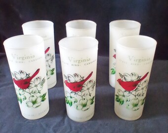 Cardinal Drinking Glasses Set - Etsy