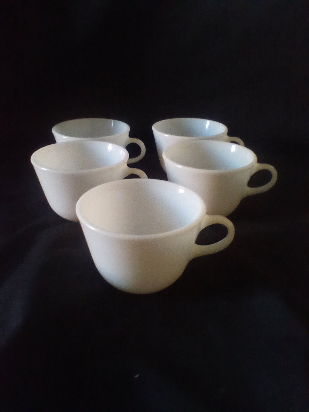 Vintage Pyrex White Coffee Cups Set of 5 - Etsy UK