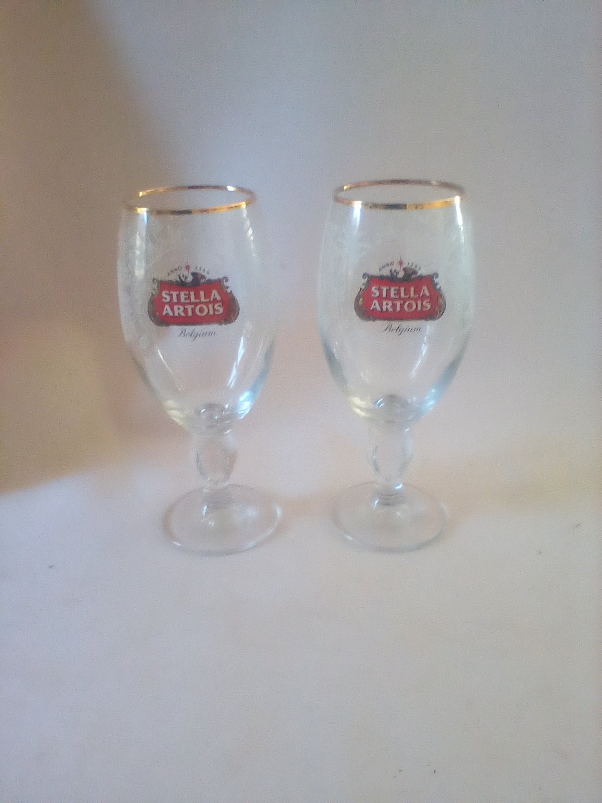 Stella Artois Gold Rimmed Beer Glasses set of 2 - Etsy.de