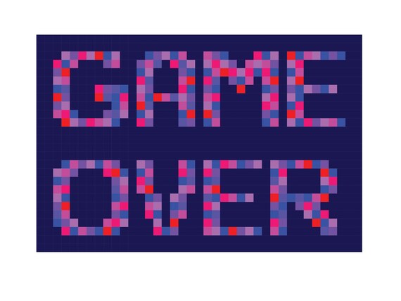 Purple 8-bit Game Over/retro Gaming/cricut File/svg Download | Etsy