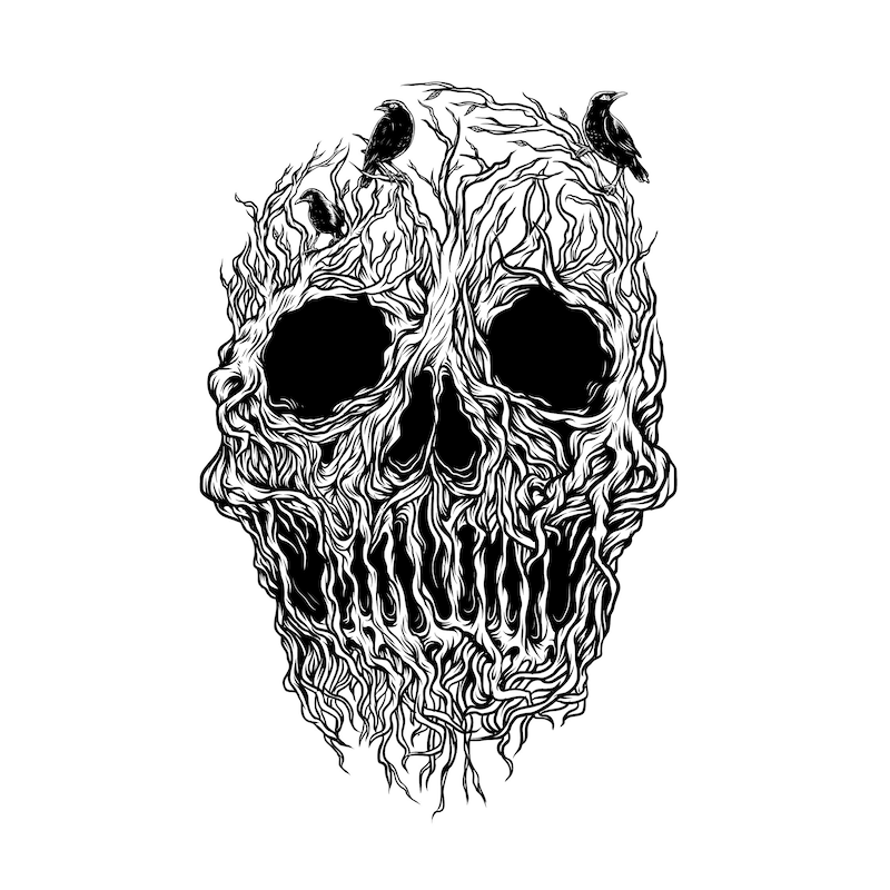 Skeleton Tattoo Stencil - Etsy