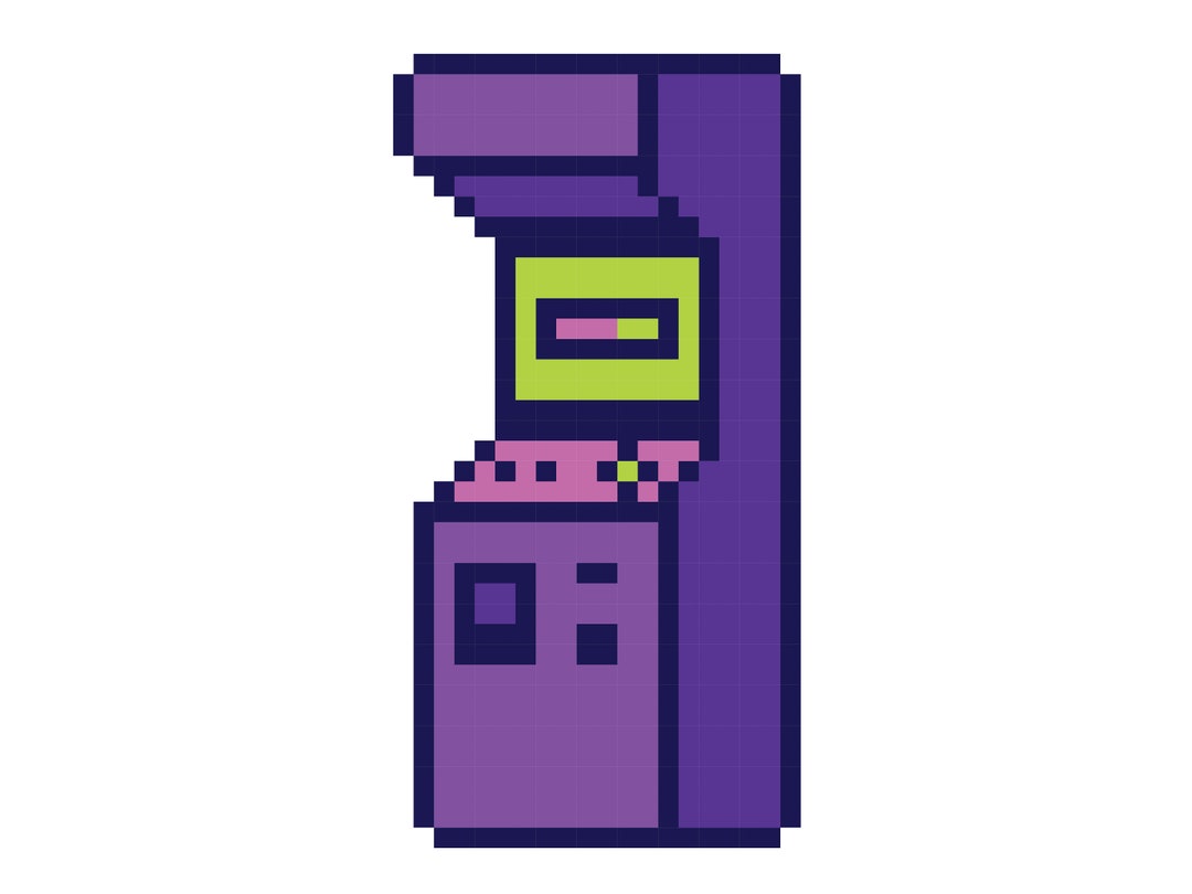 Purple 8-bit Arcade Game/retro Gaming/cricut File/svg Download Cut File ...