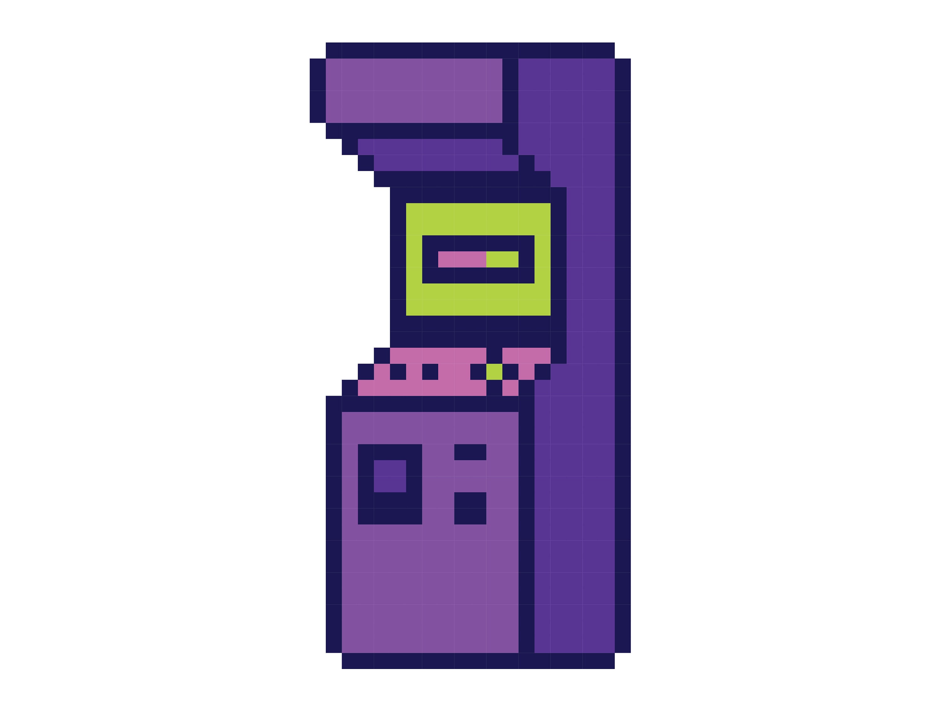 Purple 8-bit Arcade Game/retro Gaming/cricut File/svg Download | Etsy