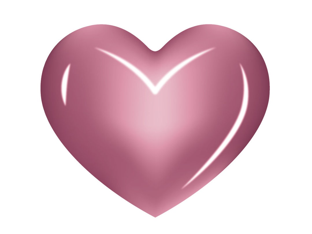 Single 3D Heart/purple Heart/valentine/valentines Day/love Images/svg ...