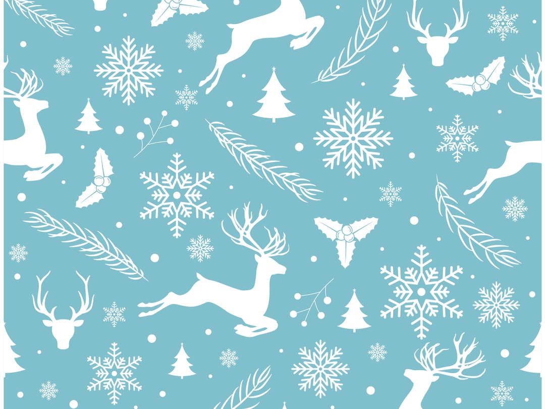 Snowflake and Deer Background/vector/silhouette/cameo/cricut/holiday ...
