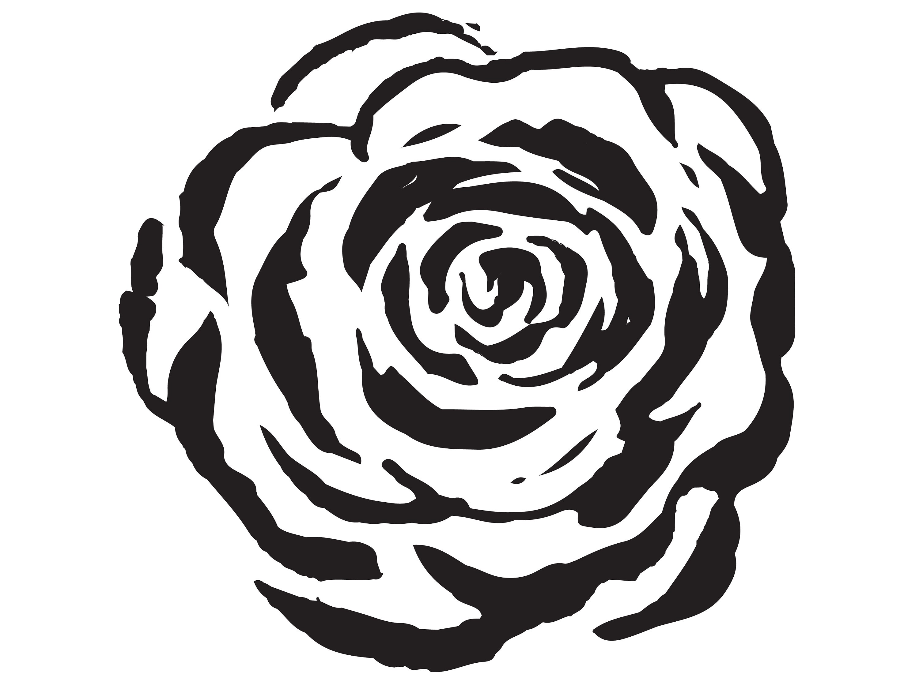 Rose Silhouette For Logo