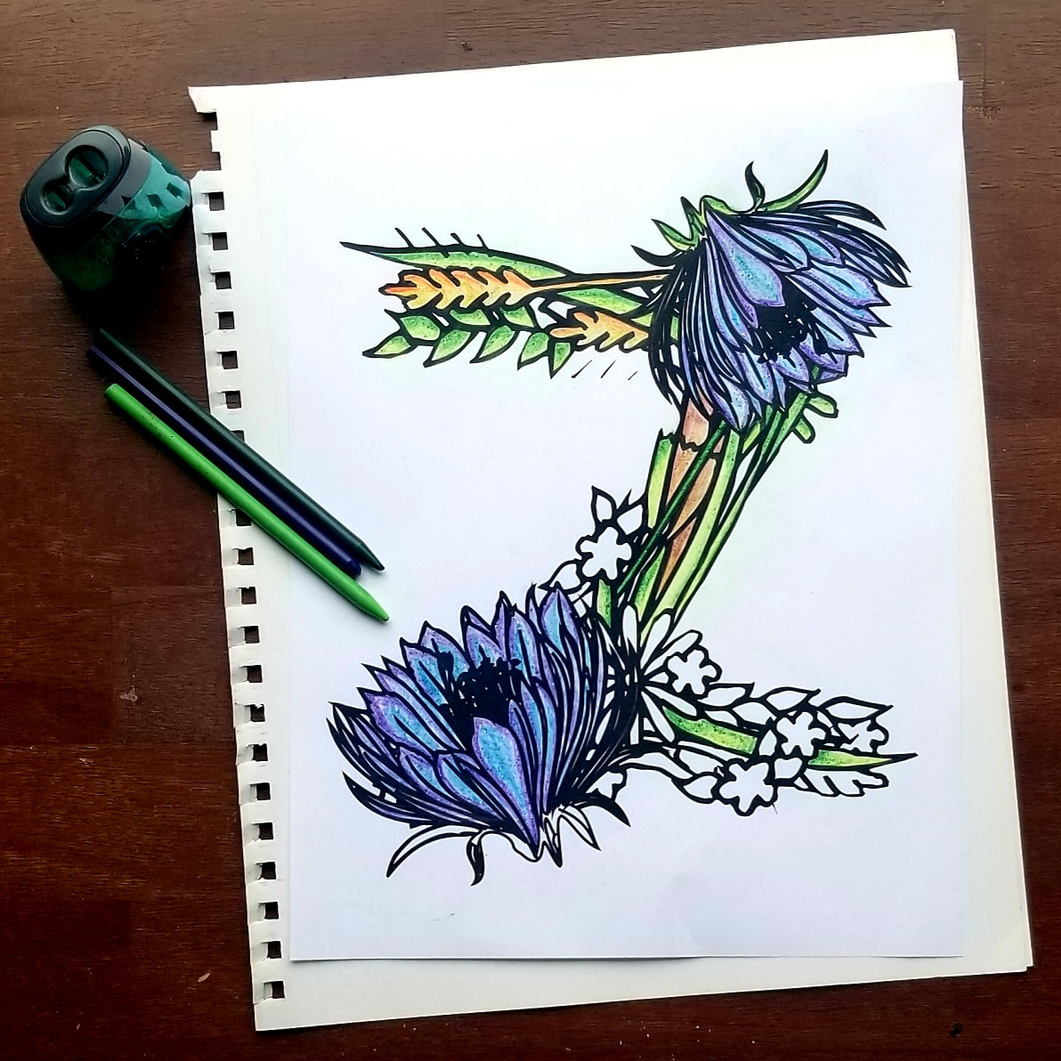 Floral Alphabet Coloring Book/printable Pages/pdf - Etsy