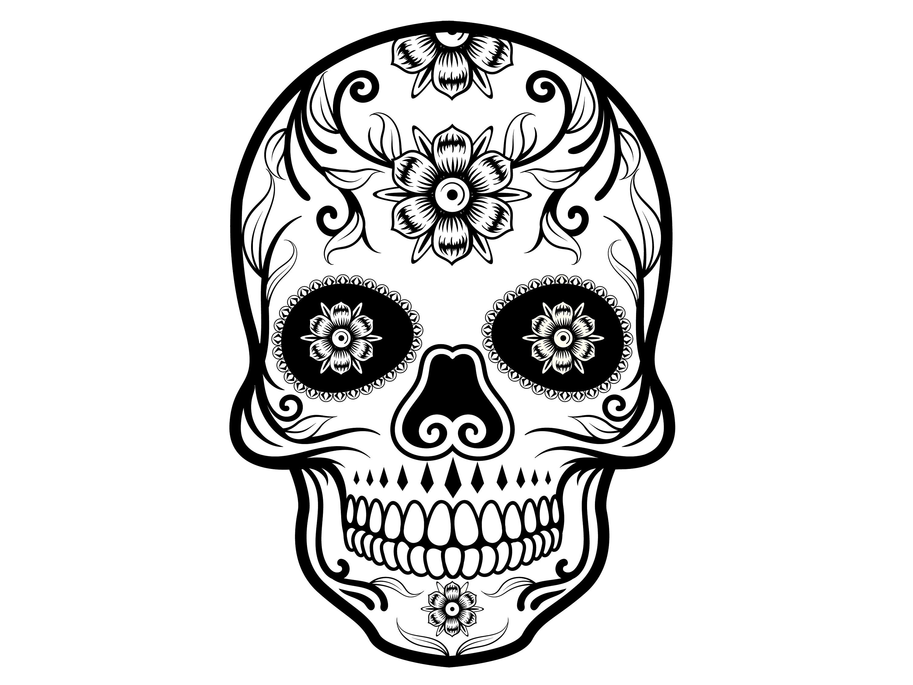 Blank Sugar Skull Template