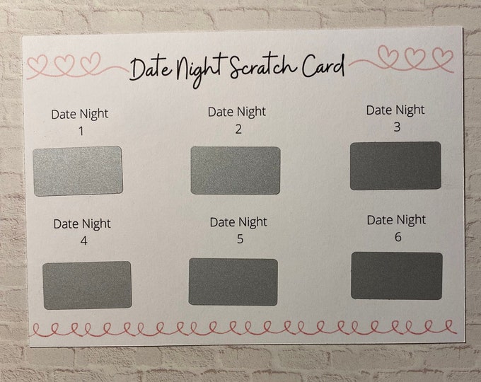 Scratch off Cards, Date Night,scratch Cards Ideas for Couples, Random ...