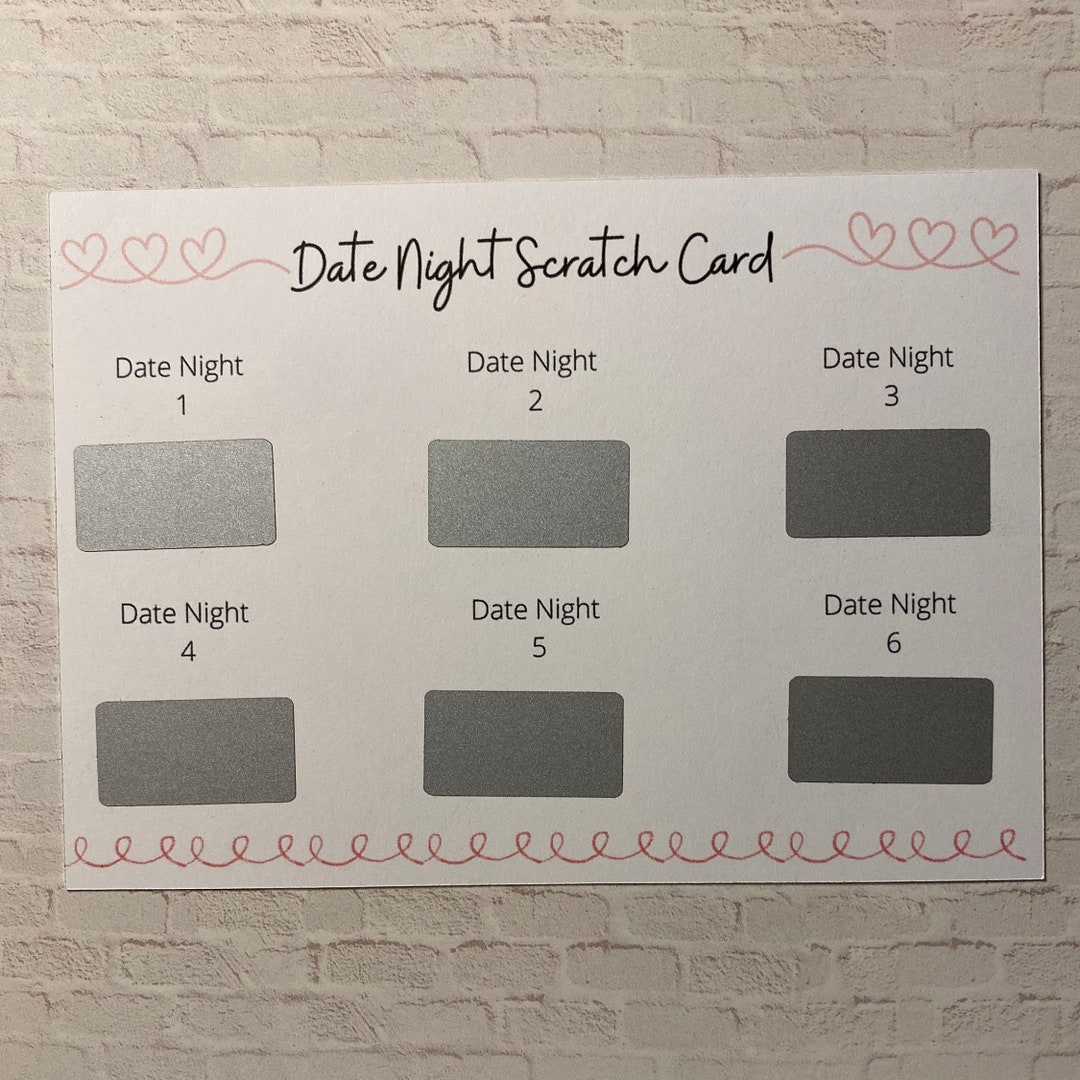 Scratch off Cards, Date Night,scratch Cards Ideas for Couples, Random ...