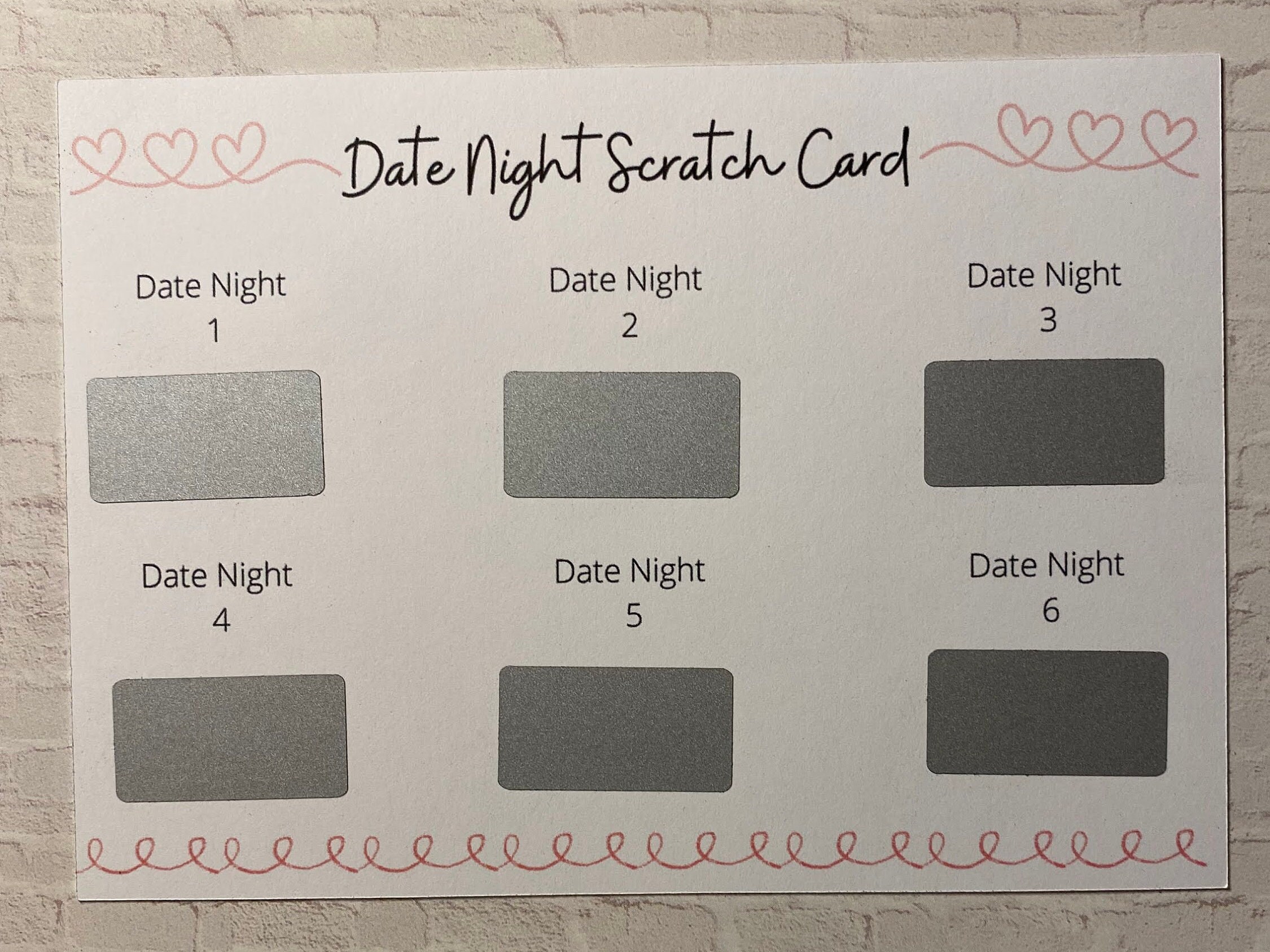 Scratch off Cards Date Nightscratch Cards Ideas for Couples - Etsy