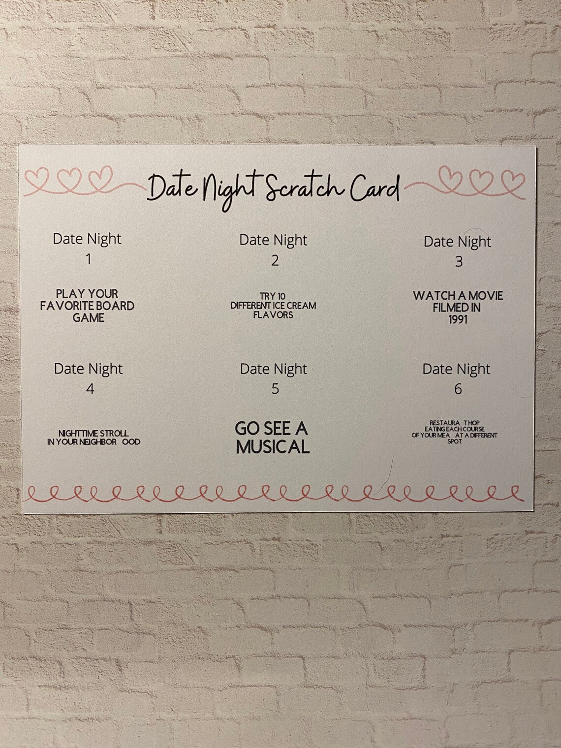 Scratch off Cards Date Nightscratch Cards Ideas for Couples | Etsy