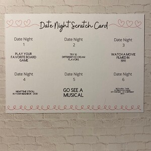 Scratch off Cards, Date Night,scratch Cards Ideas for Couples, Random ...
