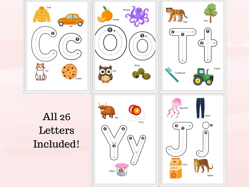 Alphabet Adventure 26 Page Letter Trace and Learn Workbook Perfect for ...