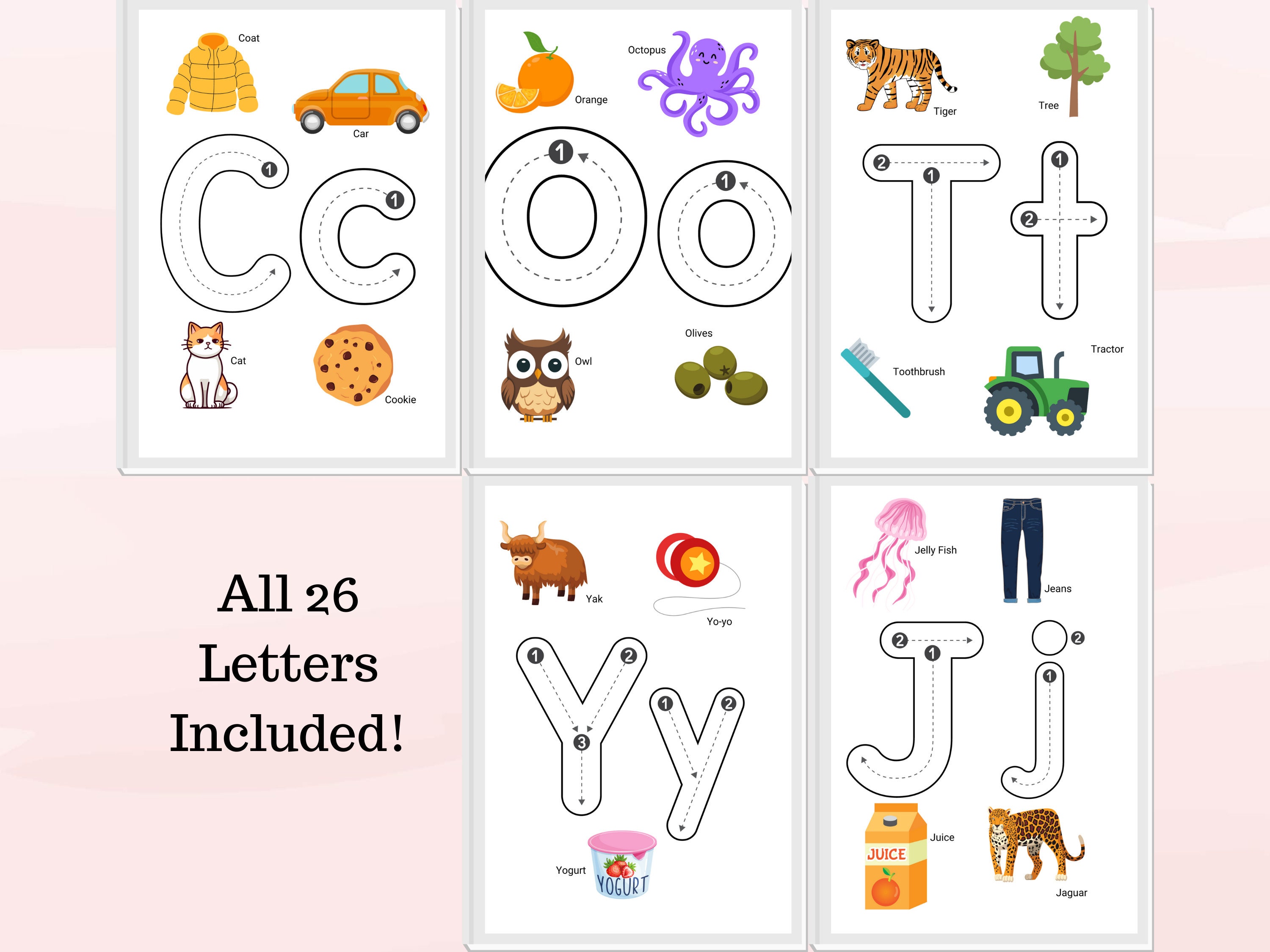 Alphabet Adventure 26 Page Letter Trace and Learn Workbook Perfect for ...