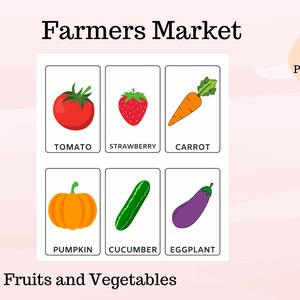 Charming Farmers Market Matching Cards Educational Fun for Kids ...