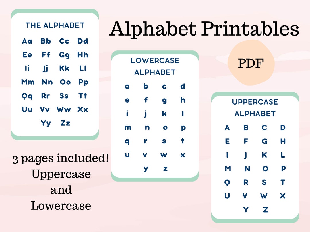 Alphabet Printables - Etsy