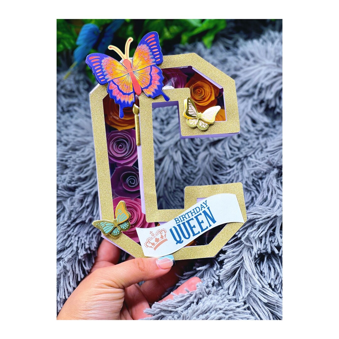 Letras 3D da caixa de sombra letras 3D preenchidas Presentes de ...